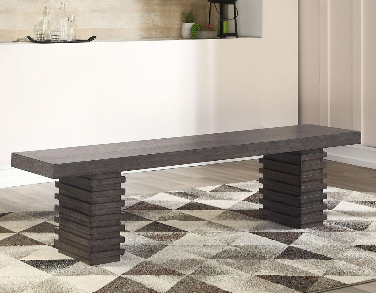 Steve Silver Mila Bench in Washed Grey — Furniture One (Forney,TX)