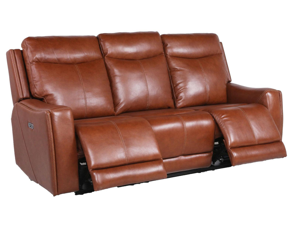 Steve Silver Natalia Leather Dual Power Reclining Sofa in Coach ...