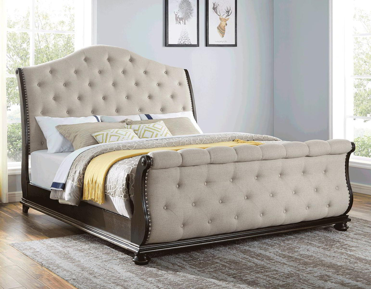 Steve Silver Rhapsody Queen Sleigh Bed in Molasses — Furniture One ...