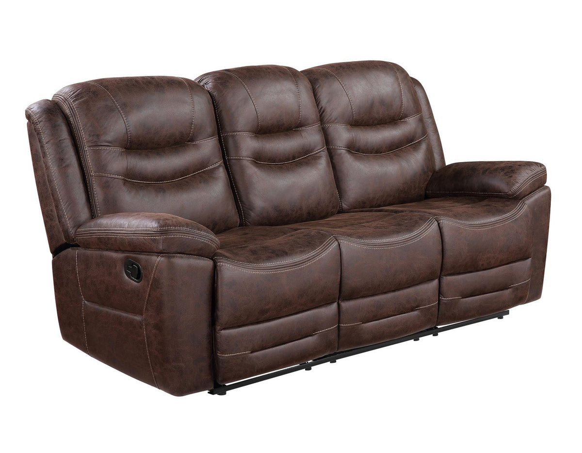 Steve Silver Stetson Manual Reclining Sofa w/ Dropdown Table in Merlot ...