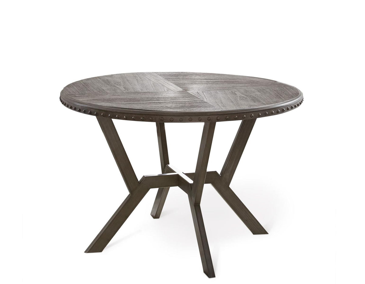 Steve Silver Alamo Round Dining Table in Gray — Furniture One (Forney,TX)