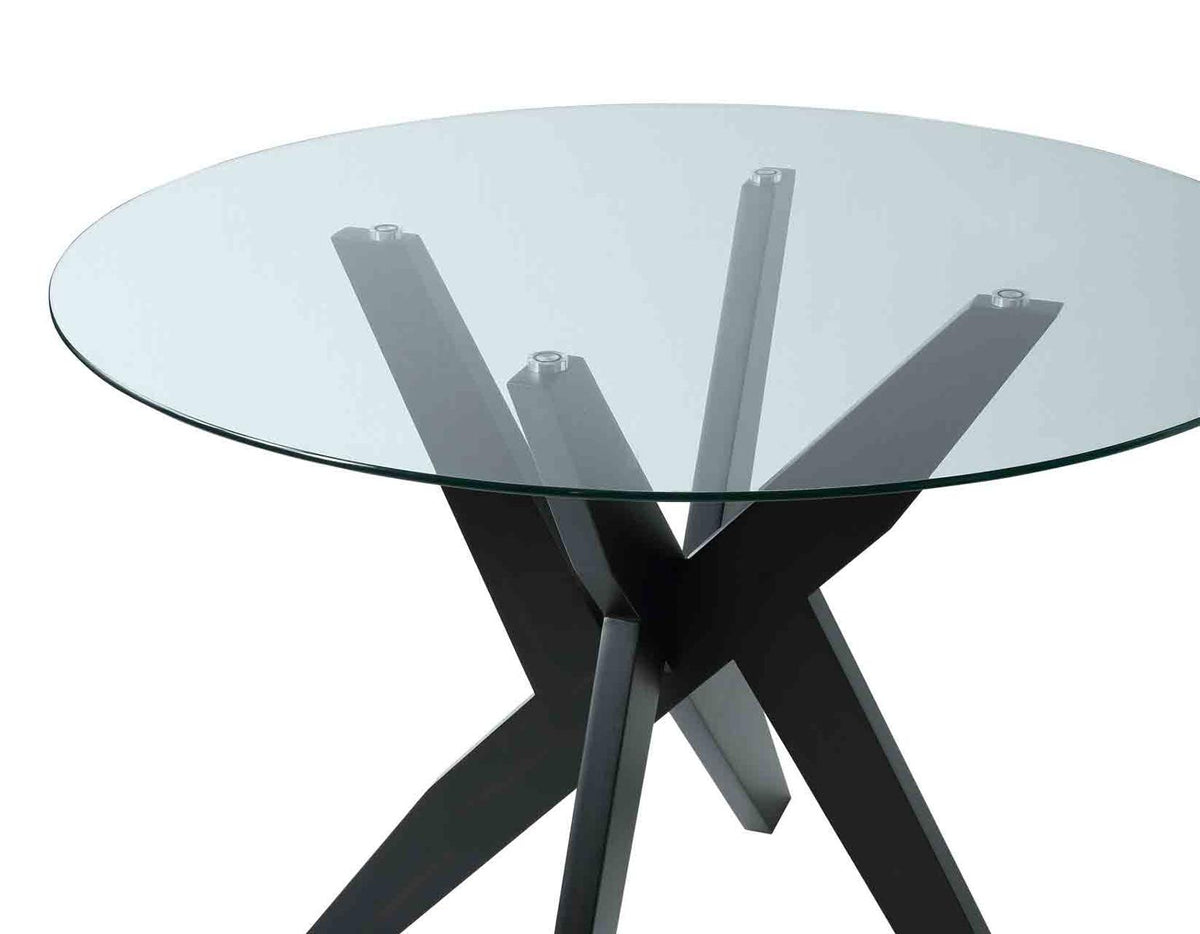 Steve Silver Amalie Round Dining Table in Black — Furniture One (Forney,TX)