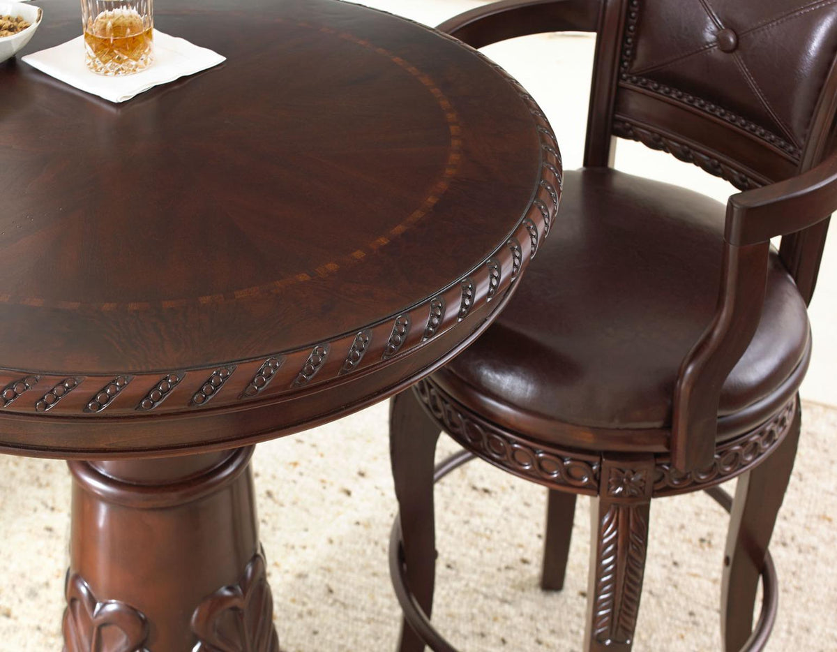 Steve Silver Antoinette Pub Table in Brown Cherry — Furniture One ...