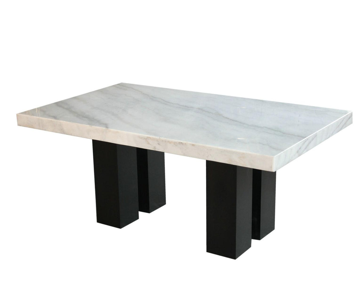 Steve Silver Camila Marble Top Dining Table in White — Furniture One ...