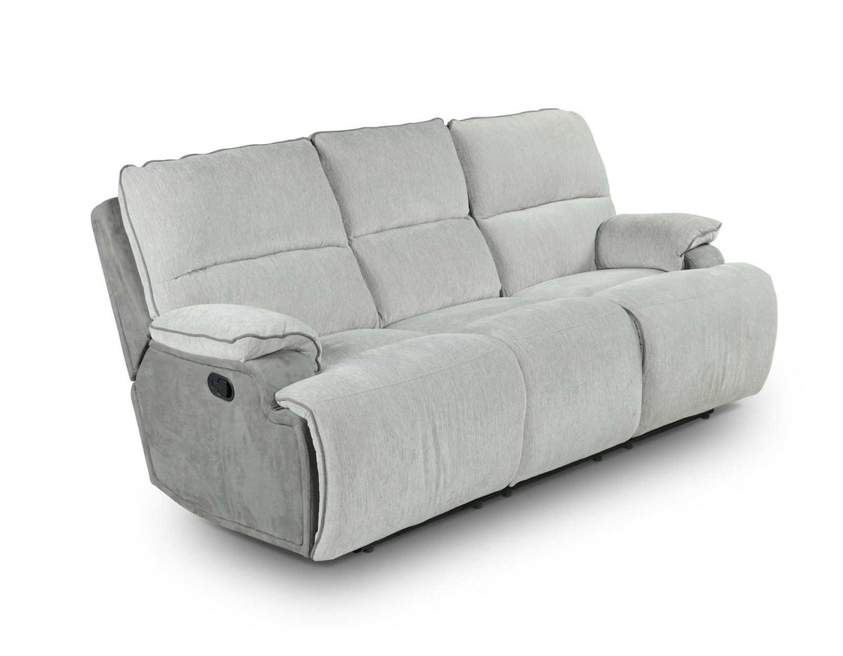 Steve Silver Cyprus Manual Reclining Sofa in Two-Tone Cloud — Furniture ...