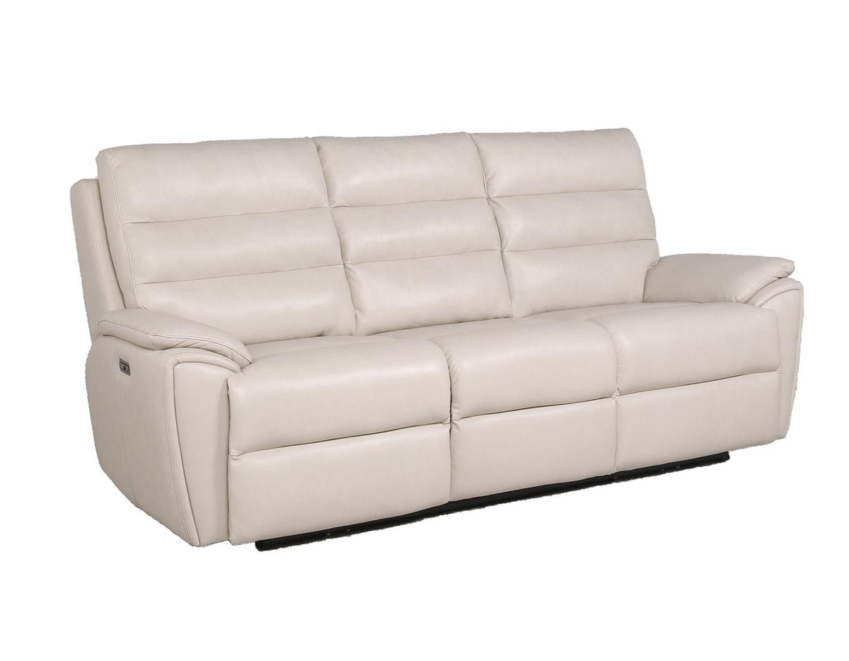 Steve Silver Duval Leather Dual Power Reclining Sofa in Impressive Ivo ...