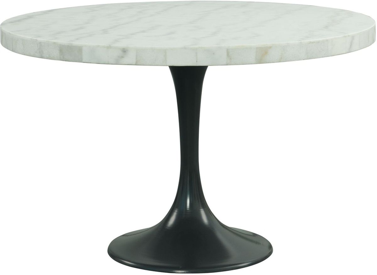 Elements International Celeste Round Dining with Black Base — Furniture One (Forney,TX)